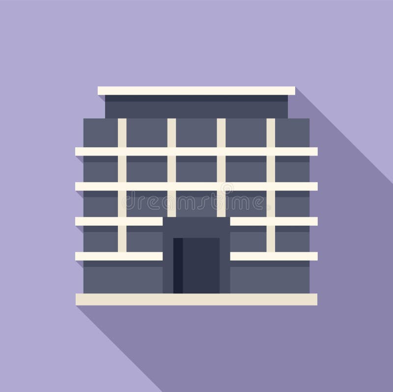 Modern Office Building with Geometric Facade and Long Shadow Stock ...