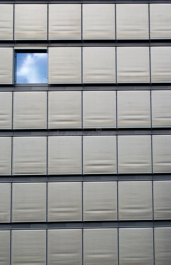 Modern Office Building with Glas Cladding Stock Image - Image of cloud ...