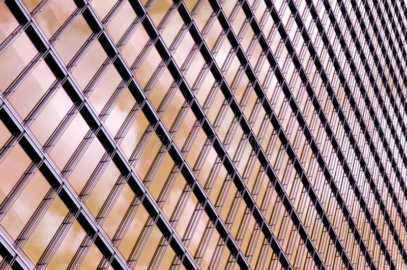 Modern Office Building with Glas Cladding Stock Image - Image of front ...