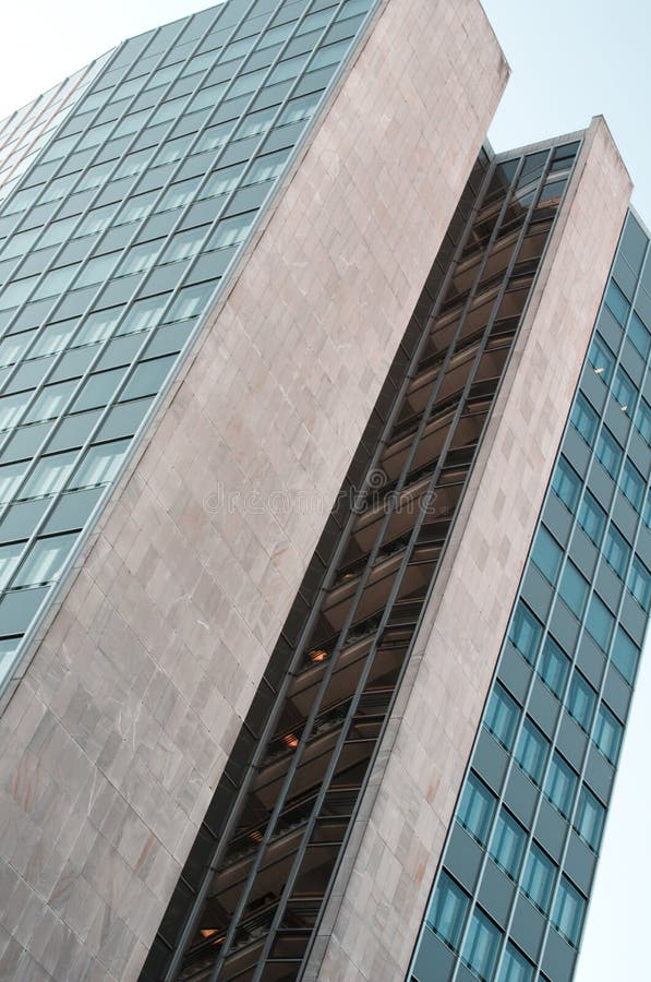 Modern Office Building with Glas Cladding Stock Image - Image of ...