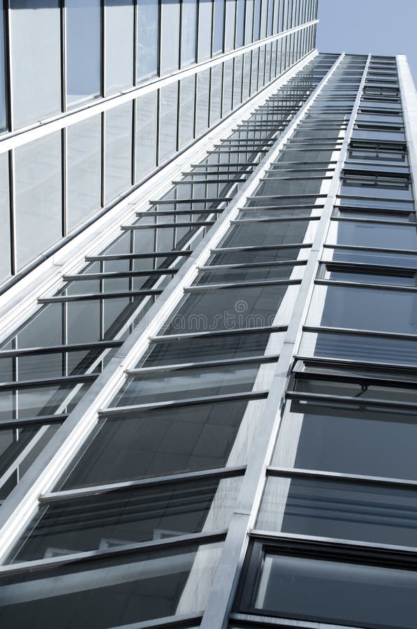 Modern Office Building with Glas Cladding Stock Image - Image of ...