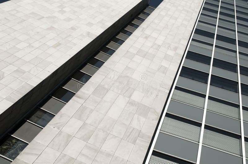 Modern Office Building with Glas Cladding Stock Photo - Image of ...