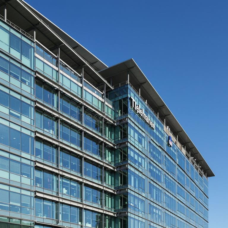 Modern Office Building with a Glass Facade Reflecting the Clear Blue ...