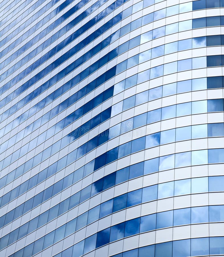 Modern Office Building with Glass Pattern Stock Photo - Image of ...