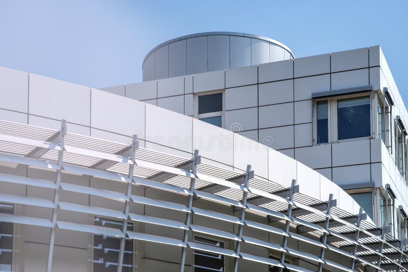 Modern Office Building with Horizontal Shutters To Screen the Sun Stock ...