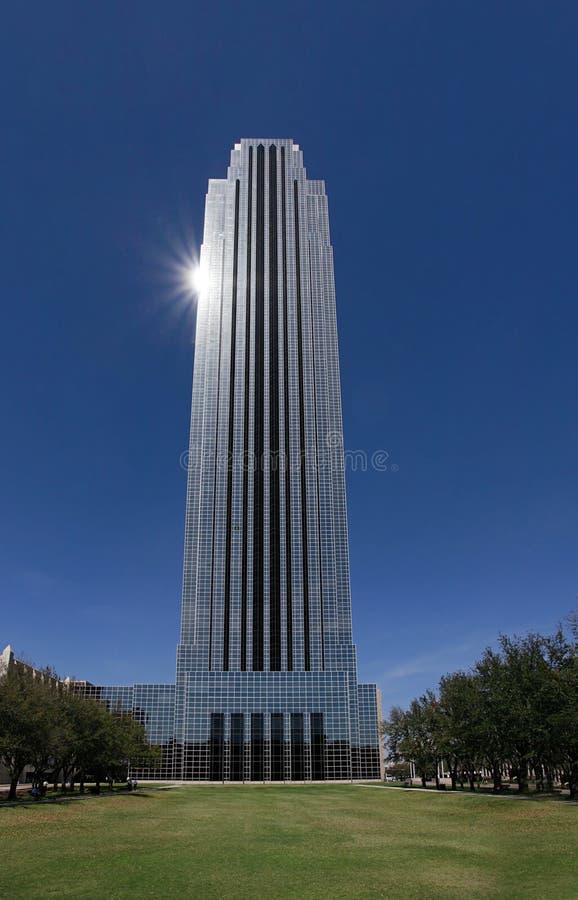 Modern Office Building in Houston, Texas Stock Image - Image of glass ...