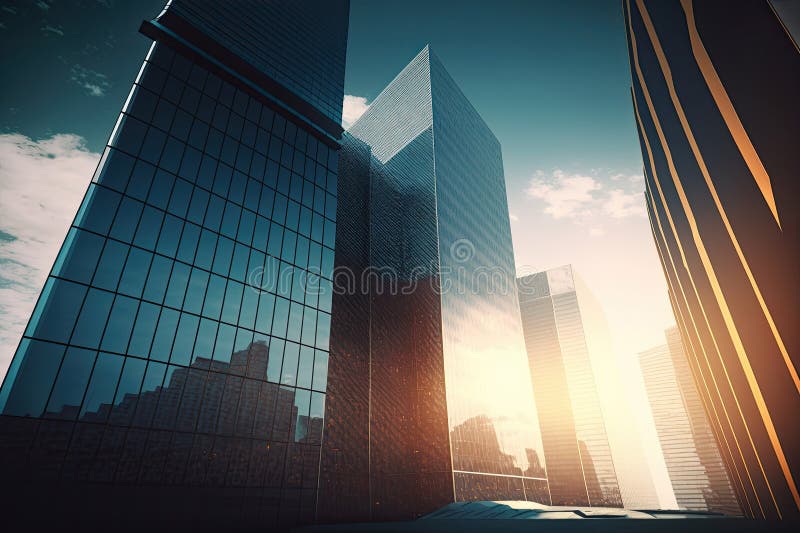 Modern Office Building. Illustration AI Generative Stock Illustration ...
