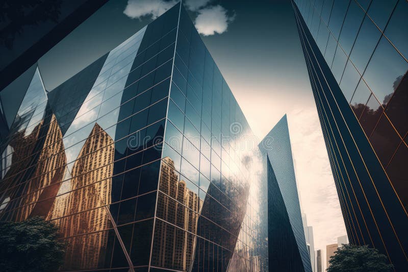 Modern Office Building. Illustration AI Generative Stock Illustration ...