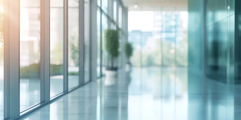 Modern Office Building Interior a Clean Bright Workspace Stock ...