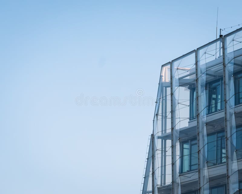 Modern Office Building with Large Glass Windows. Stock Image - Image of ...