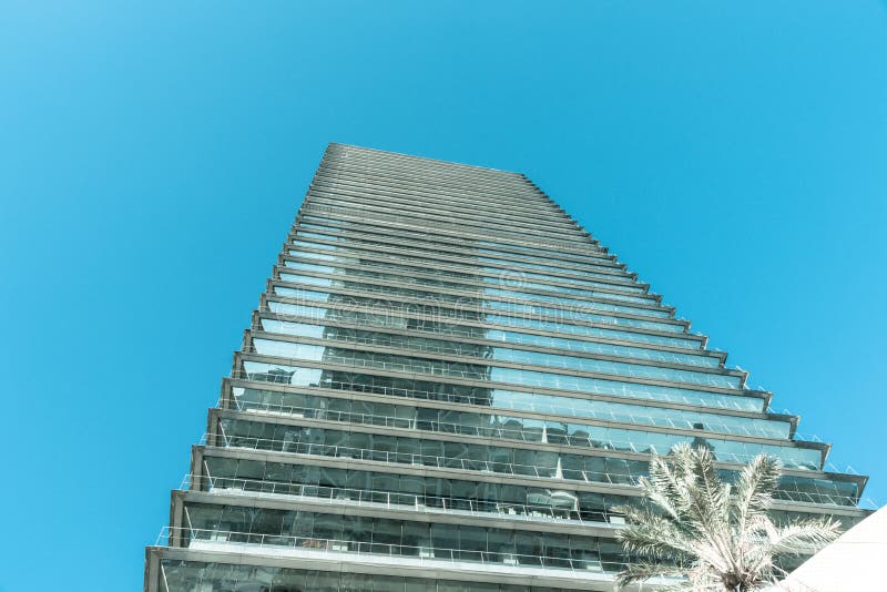 Modern Office Building Low Angle Point of View Stock Image - Image of ...