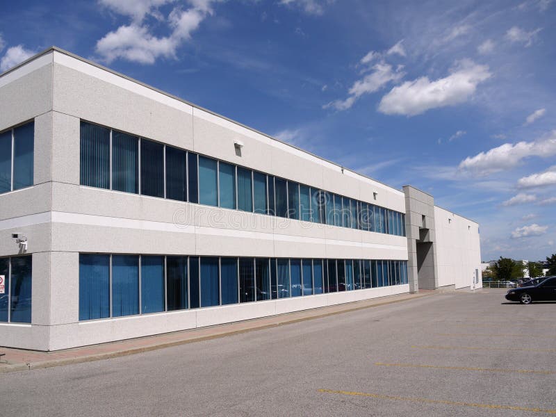 Modern Office Building and Parking Lot Stock Photo - Image of ...