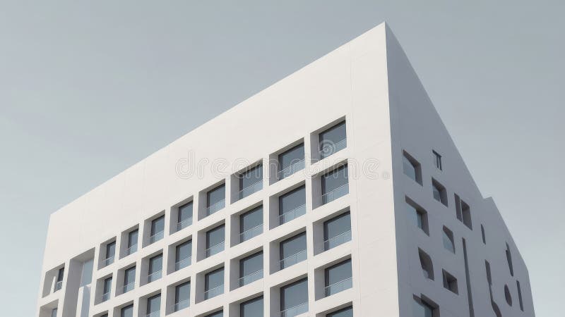 Modern Office Building Perspective View of the Facade of a Modern ...