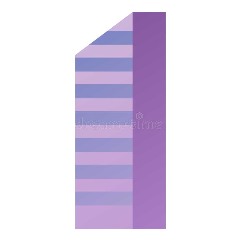 Modern Office Building with Purple Gradient Glass Facade Stock Vector ...