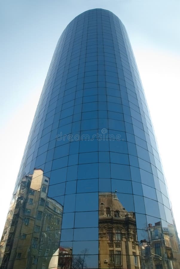 Modern Office Building with Reflections Stock Image - Image of city ...