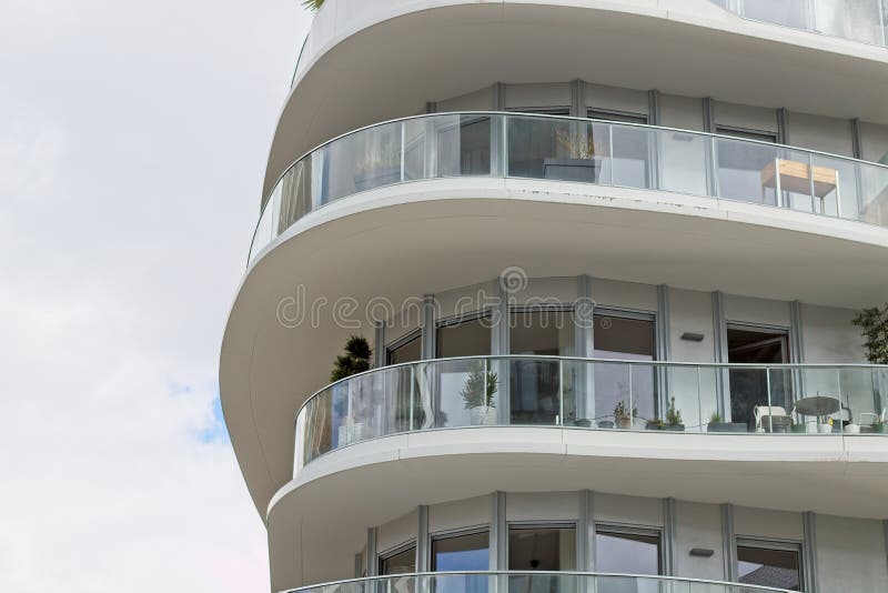 Modern Office Building with Sky Stock Image - Image of office ...
