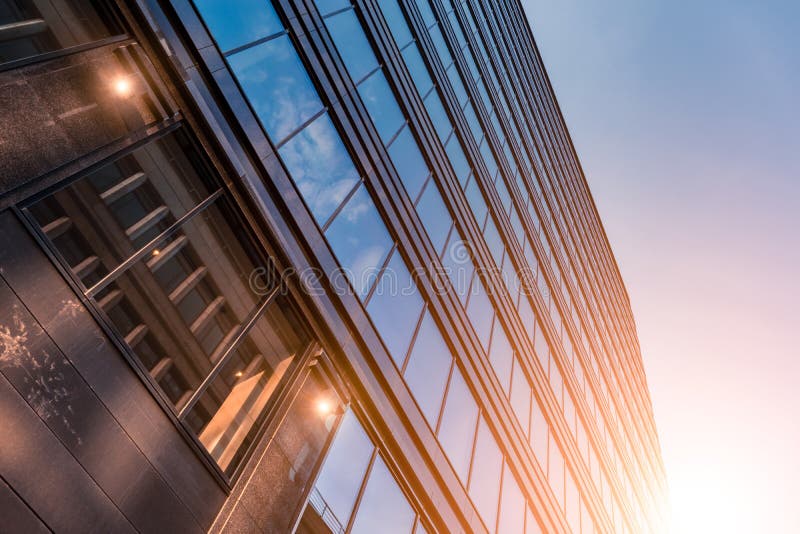 Modern office building stock photo. Image of flare, construction ...