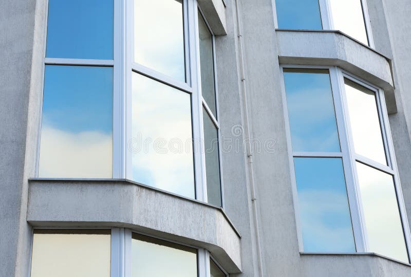 Modern Office Building with Tinted Windows. Stock Image - Image of ...