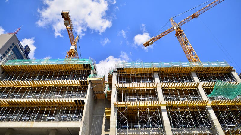 Modern Office Building Under Construction. Editorial Stock Photo ...