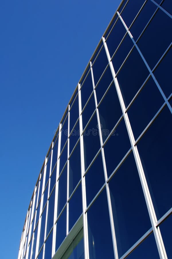 Modern Office Building Windows Stock Image - Image of blue, industry ...