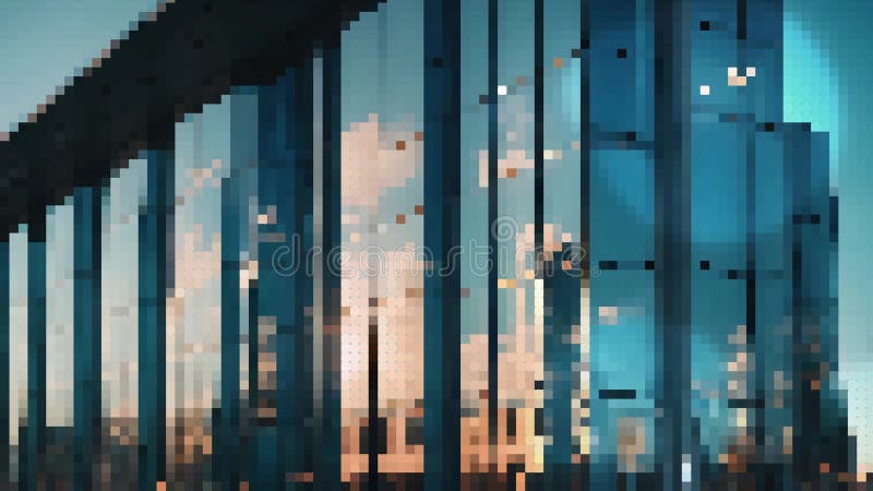 Modern Office Building Zoom and Video Effect Stock Footage - Video of ...