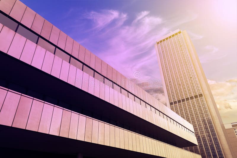 Modern Office Buildings Background. Stock Image - Image of reflection ...