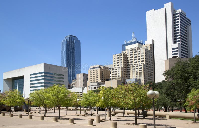 Modern Office Buildings in Downtown Dallas Stock Image - Image of ...