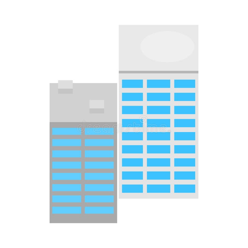 Modern Office Buildings Icon, Isometric 3d Style Stock Vector ...