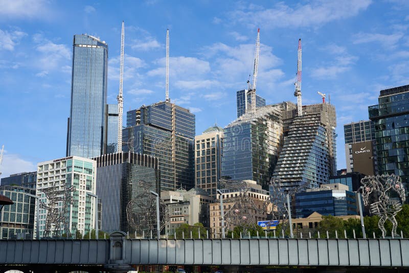 Modern Office Buildings in Melbourne CBD Editorial Stock Image - Image ...