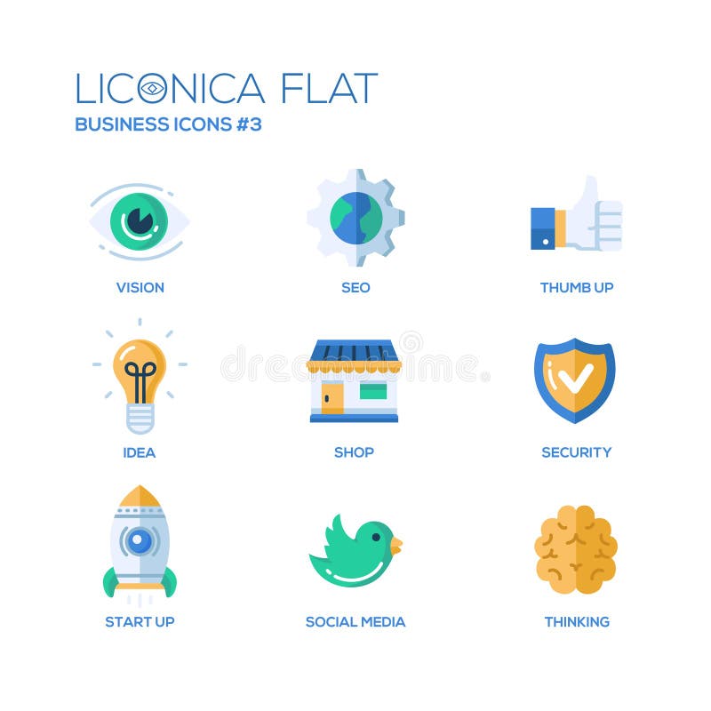 Line Flat Design Icons Pictograms Stock Illustrations – 3,666 Line Flat ...