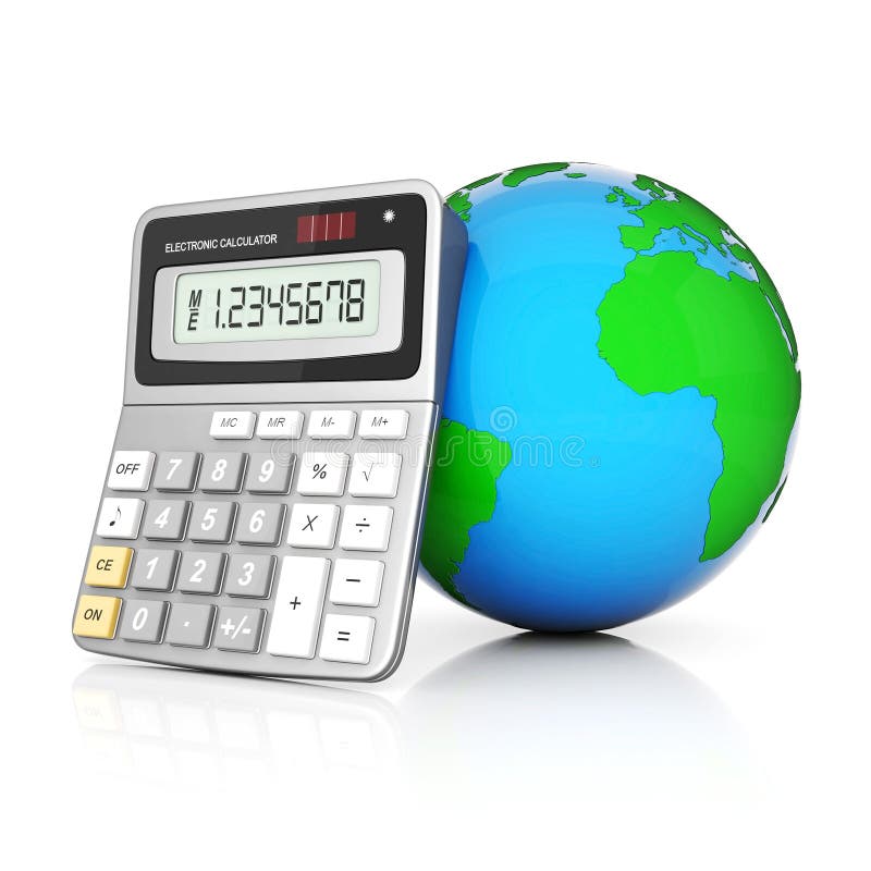 Modern office calculator stock illustration. Illustration of accounting ...