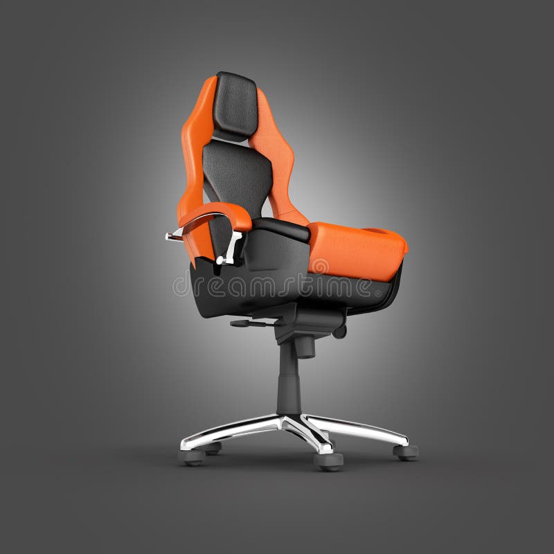 Modern Office Chair Isolated on Blue Gradient Background 3d Render ...