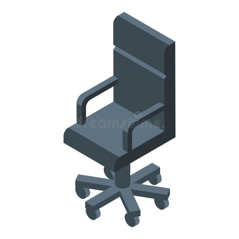 Modern Office Chair Standing Out on White Background Stock Vector ...