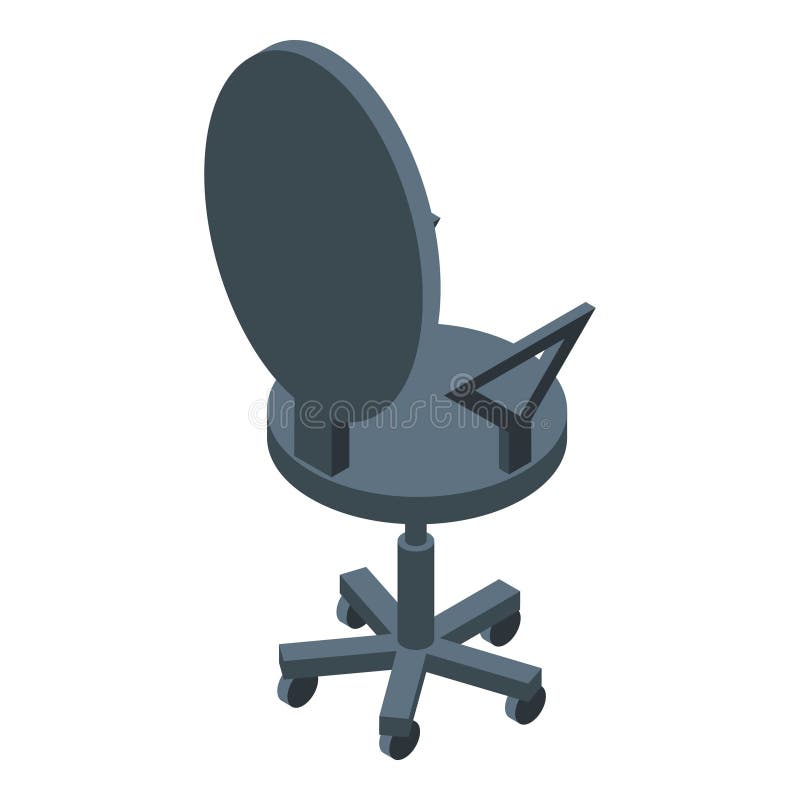 Modern Office Chair with Wheels Isometric View Stock Illustration ...