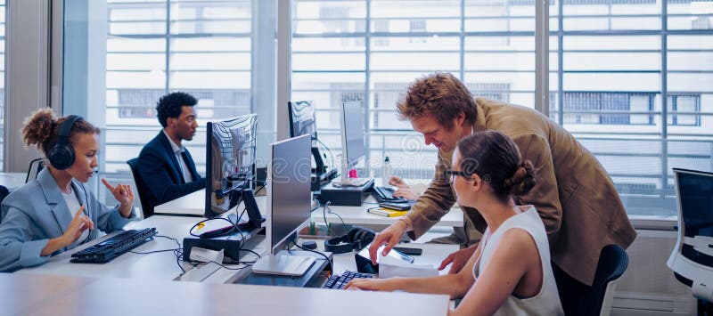 Modern Office Collaboration and Teamwork in a Dynamic and Professional ...