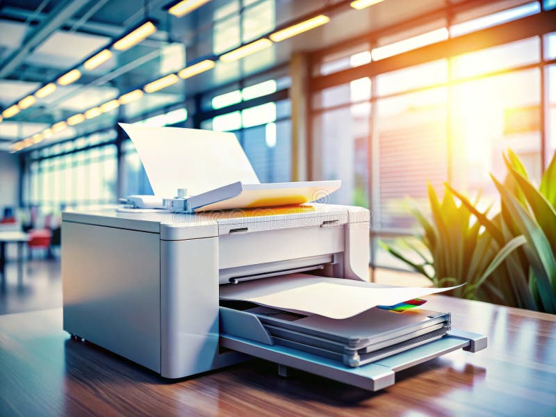 Modern Office Copier in Action HighSpeed Printing and Document Workflow ...