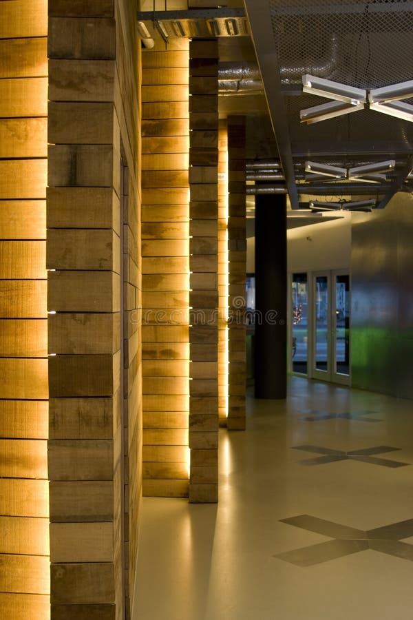 Modern office corridor stock image. Image of design, exposure - 3837507