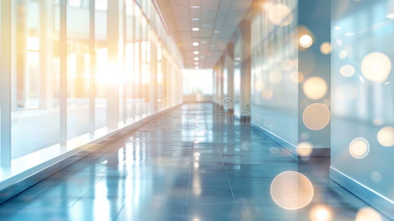 Modern Office Corridor Background for Business Use Generative AI Stock ...