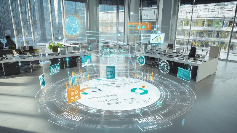 Modern Office, Data Visualization, Teamwork, Digital Technology, Future ...