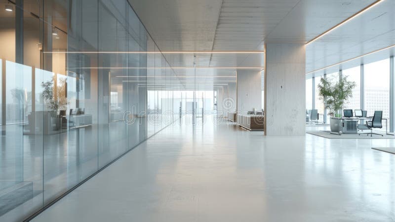 Modern Office Design with Clear Glass Walls for a Transparent and Open ...