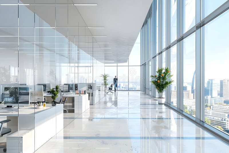 Modern Office Design: Exploring Glass Walls, Open Spaces, and City ...