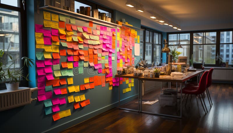 Modern Office Design with Vibrant Colors and Creative Brainstorming ...