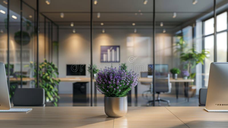 The Modern Office Desk.AI Generated Image Stock Image - Image of ...
