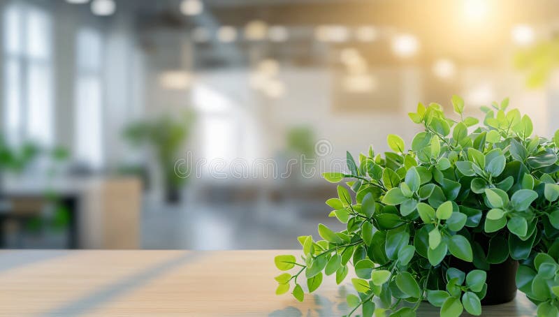 Modern Office Desk Plant Potted Greenery High Quality Image Stock ...