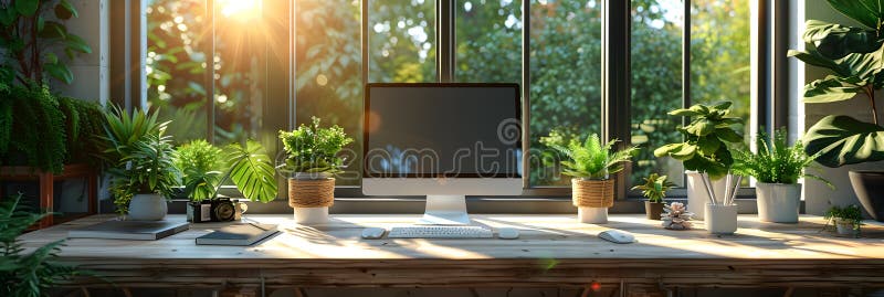 Modern Office Desk Setup for Designers - Minimalist Workspace with Bold ...