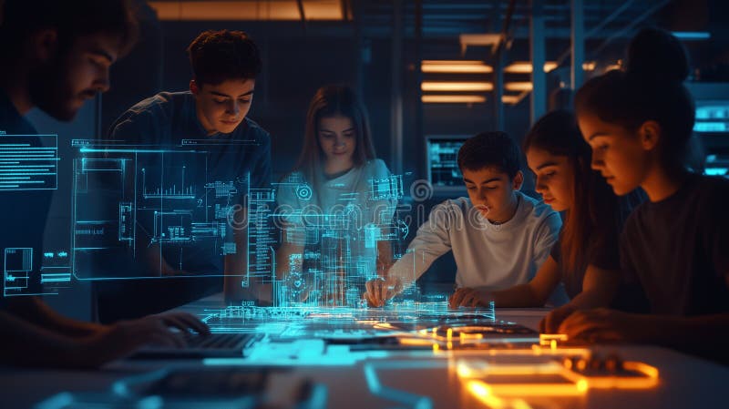 Modern Office Employs a Diverse Team of Young Professionals Using ...