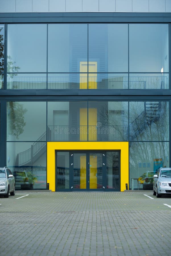 Entrance of an Office Building Stock Image - Image of work, outdoor ...