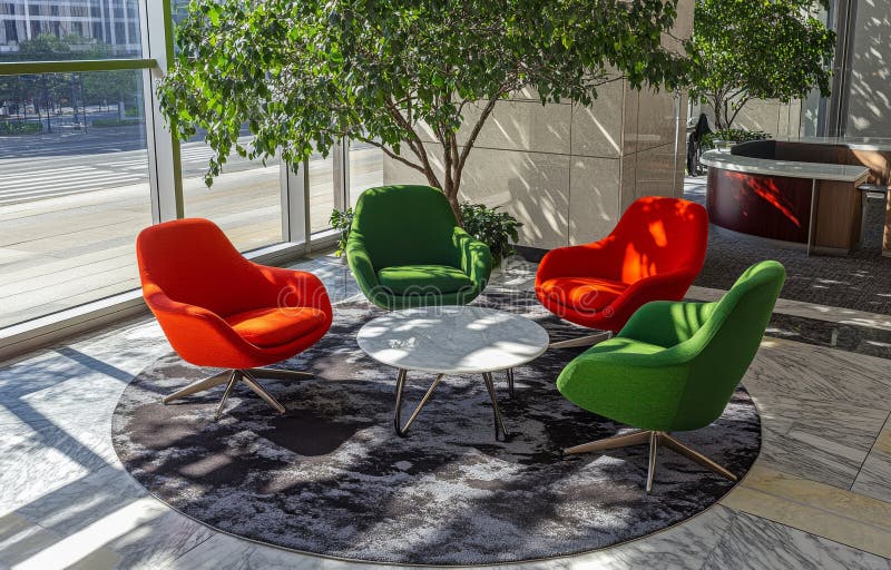 The Modern Office is Equipped with a Meeting Room that Includes a Large ...