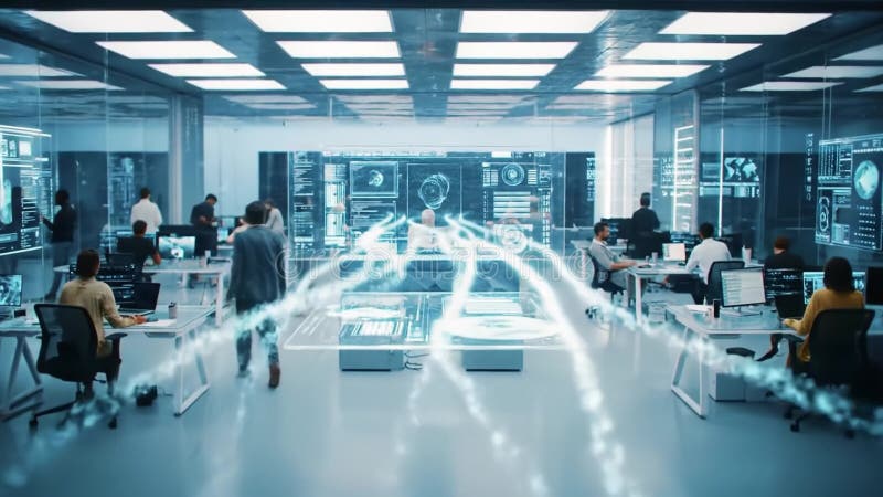 Innovative Teamwork in a High-tech Office Setting Focused on Project ...