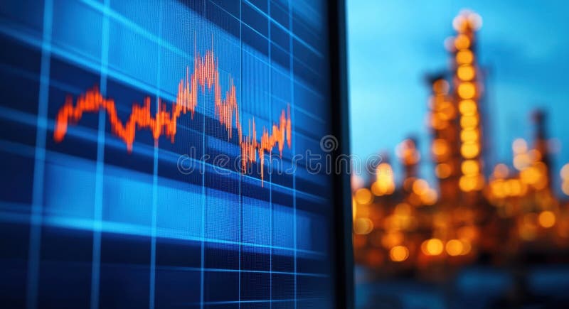 Modern Office with Financial Data Analysis on Computer Screen Stock ...